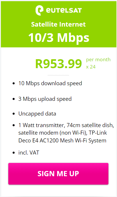 Vox Eutelsat Satellite Internet | DSL Telecom