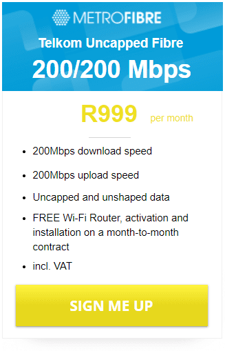 Telkom over Metrofibre fibre to the home deals