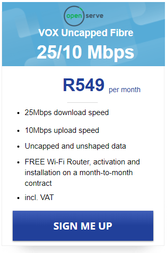 Openserve uncapped fibre to the home deals