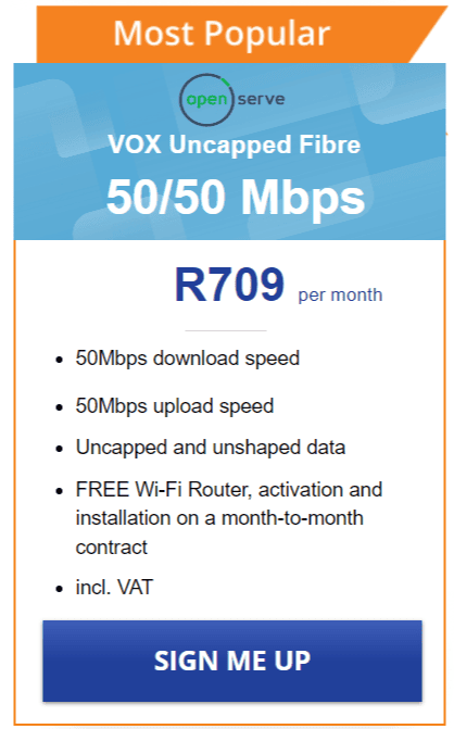 Openserve uncapped fibre to the home deals
