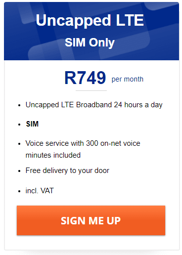 Get fast LTE speeds on Telkom's award-winning network