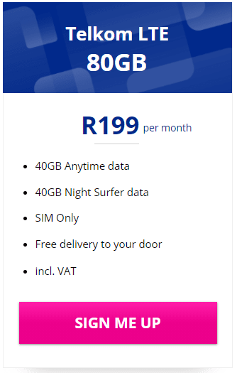 Get fast LTE speeds on Telkom's award-winning network