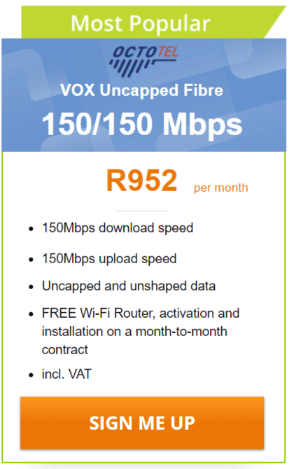Octotel fibre to the home deals