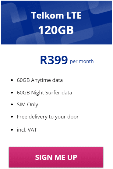 Get fast LTE speeds on Telkom's award-winning network