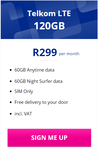 Get fast LTE speeds on Telkom's award-winning network