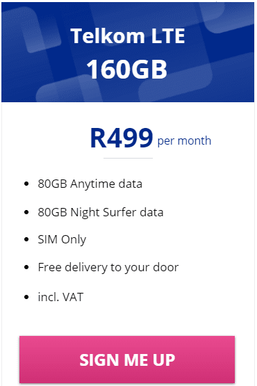 Get fast LTE speeds on Telkom's award-winning network