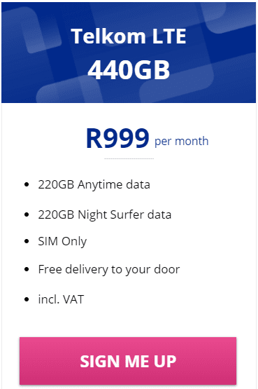 Get fast LTE speeds on Telkom's award-winning network